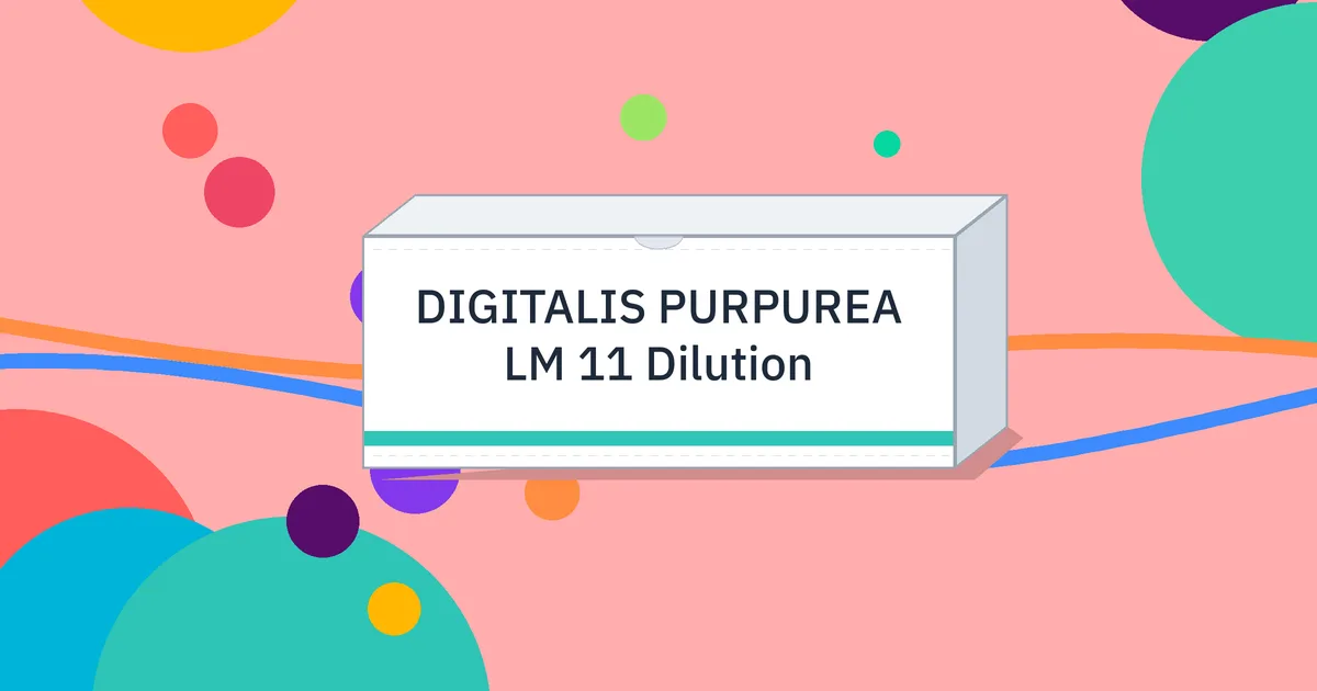 Symbolbild: Packung mit der Aufschrift DIGITALIS PURPUREA LM 11 Dilution (PZN 12842187) – Verfügbarkeit und Bezug in Apotheken in Frankfurt am Main