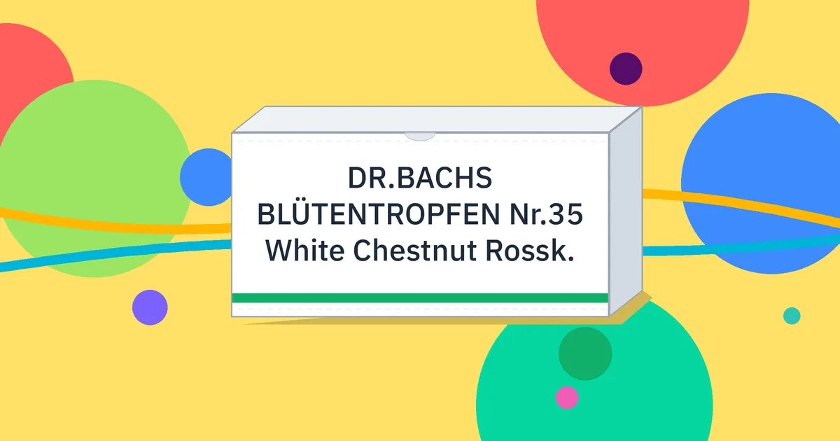 Symbolbild: Packung mit der Aufschrift DR.BACHS BLÜTENTROPFEN Nr.35 White Chestnut Rossk. (PZN 17193701) – Verfügbarkeit und Bezug in Apotheken in Frankfurt am Main