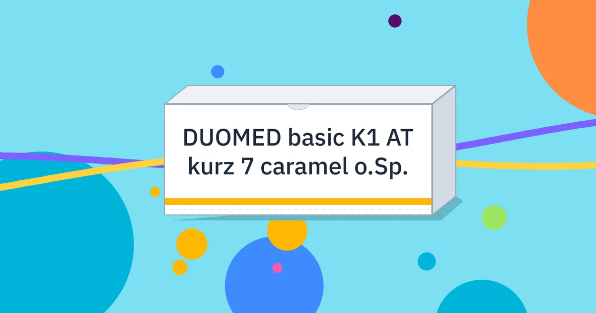 Symbolbild: Packung mit der Aufschrift DUOMED basic K1 AT kurz 7 caramel o.Sp. (PZN 20902897) – Verfügbarkeit und Bezug in Apotheken in Frankfurt am Main