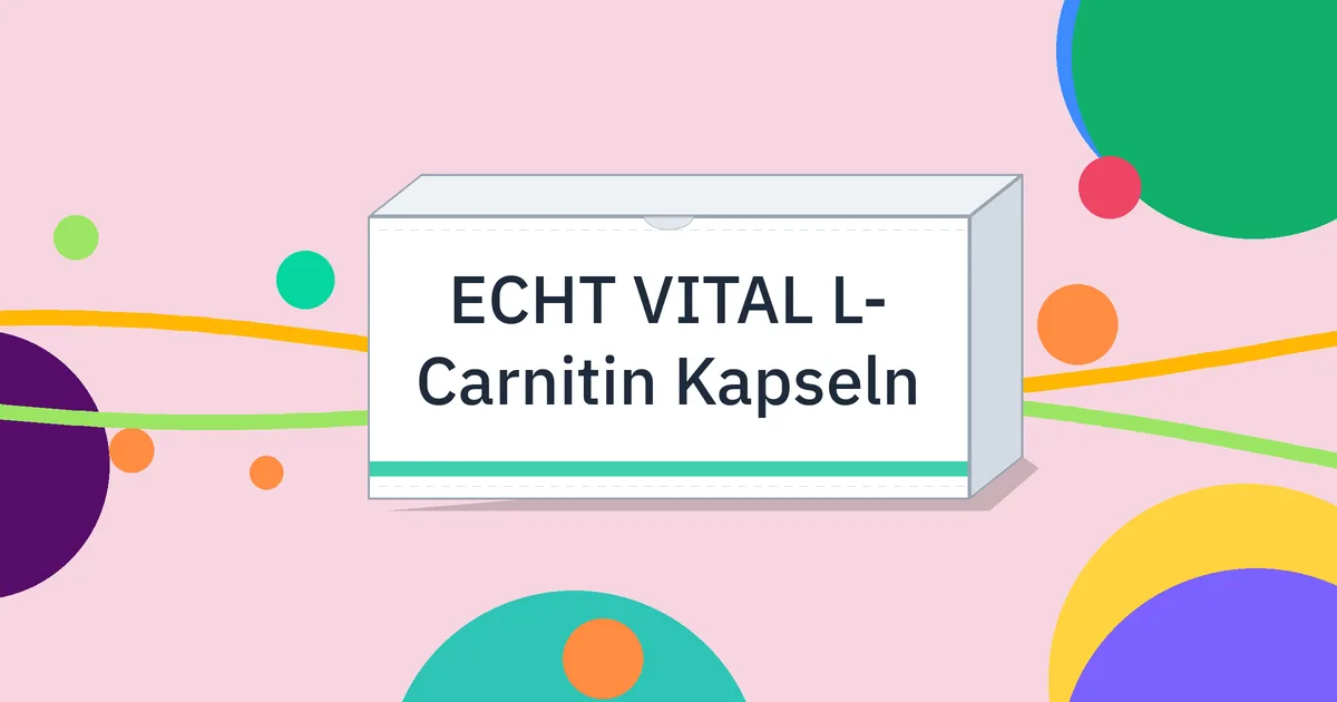 Symbolbild: Packung mit der Aufschrift ECHT VITAL L-Carnitin Kapseln (PZN 12728652) – Verfügbarkeit und Bezug in Apotheken in Frankfurt am Main