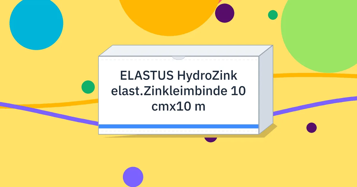 Symbolbild: Packung mit der Aufschrift ELASTUS HydroZink elast.Zinkleimbinde 10 cmx10 m (PZN 14211261) – Verfügbarkeit und Bezug in Apotheken in Frankfurt am Main