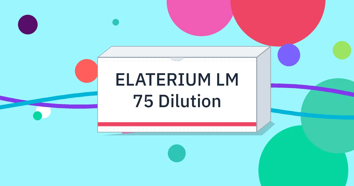 Symbolbild: Packung mit der Aufschrift ELATERIUM LM 75 Dilution (PZN 13470523) – Verfügbarkeit und Bezug in Apotheken in Frankfurt am Main