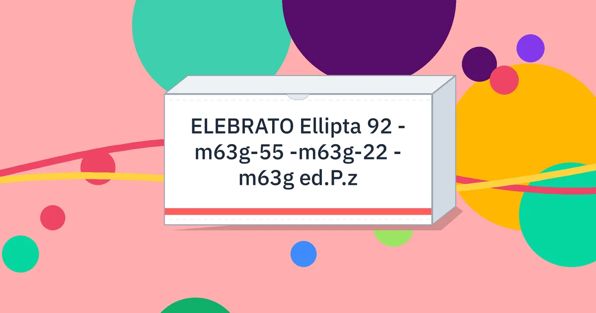 Symbolbild: Packung mit der Aufschrift ELEBRATO Ellipta 92 -m63g-55 -m63g-22 -m63g ed.P.z (PZN 15257704) – Verfügbarkeit und Bezug in Apotheken in Frankfurt am Main