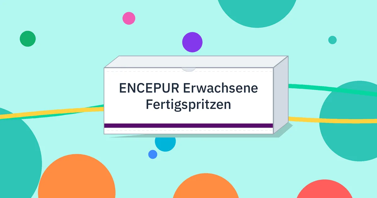 Symbolbild: Packung mit der Aufschrift ENCEPUR Erwachsene Fertigspritzen (PZN 00821524) – Verfügbarkeit und Bezug in Apotheken in Frankfurt am Main