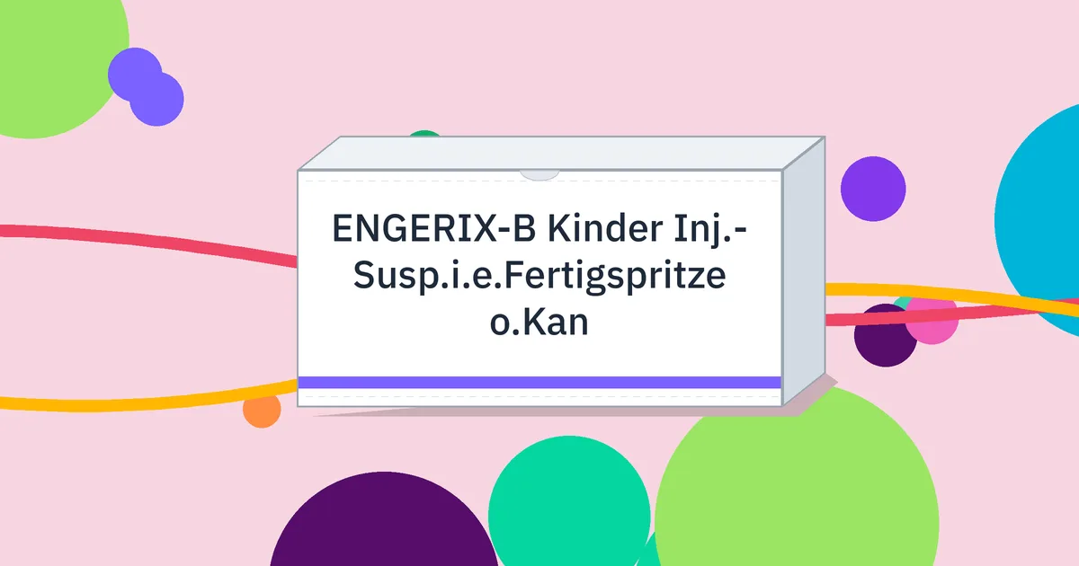 Symbolbild: Packung mit der Aufschrift ENGERIX-B Kinder Inj.-Susp.i.e.Fertigspritze o.Kan (PZN 06155442) – Verfügbarkeit und Bezug in Apotheken in Frankfurt am Main
