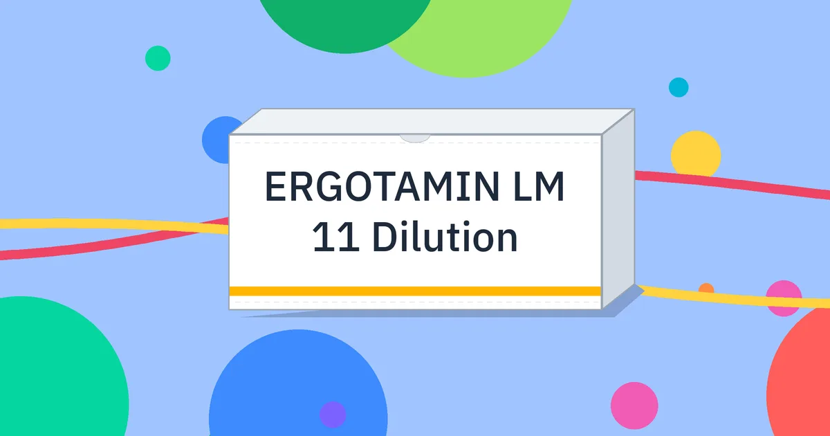 Symbolbild: Packung mit der Aufschrift ERGOTAMIN LM 11 Dilution (PZN 12844849) – Verfügbarkeit und Bezug in Apotheken in Frankfurt am Main