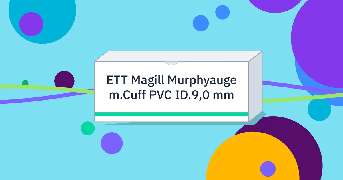 Symbolbild: Packung mit der Aufschrift ETT Magill Murphyauge m.Cuff PVC ID.9,0 mm (PZN 19120528) – Verfügbarkeit und Bezug in Apotheken in Frankfurt am Main