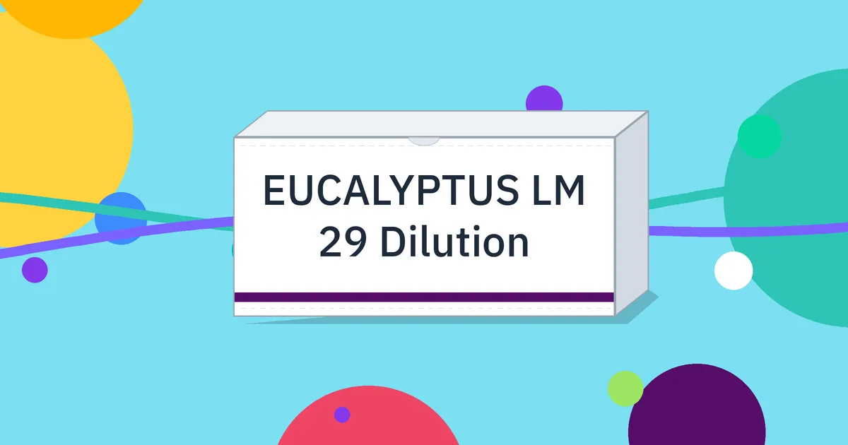 Symbolbild: Packung mit der Aufschrift EUCALYPTUS LM 29 Dilution (PZN 12845501) – Verfügbarkeit und Bezug in Apotheken in Frankfurt am Main