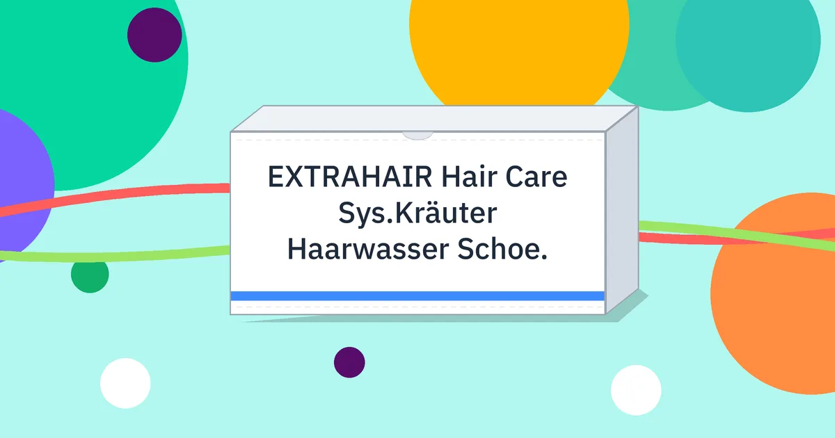 Symbolbild: Packung mit der Aufschrift EXTRAHAIR Hair Care Sys.Kräuter Haarwasser Schoe. (PZN 03448072) – Verfügbarkeit und Bezug in Apotheken in Frankfurt am Main