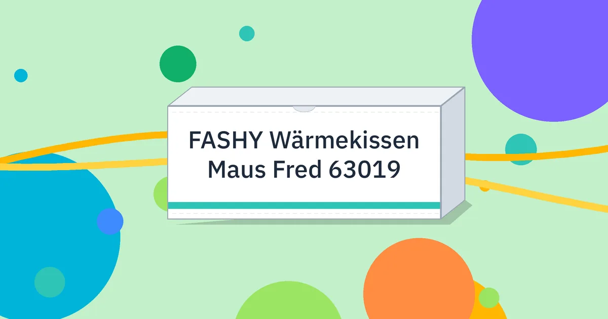 Symbolbild: Packung mit der Aufschrift FASHY Wärmekissen Maus Fred 63019 (PZN 13157424) – Verfügbarkeit und Bezug in Apotheken in Frankfurt am Main