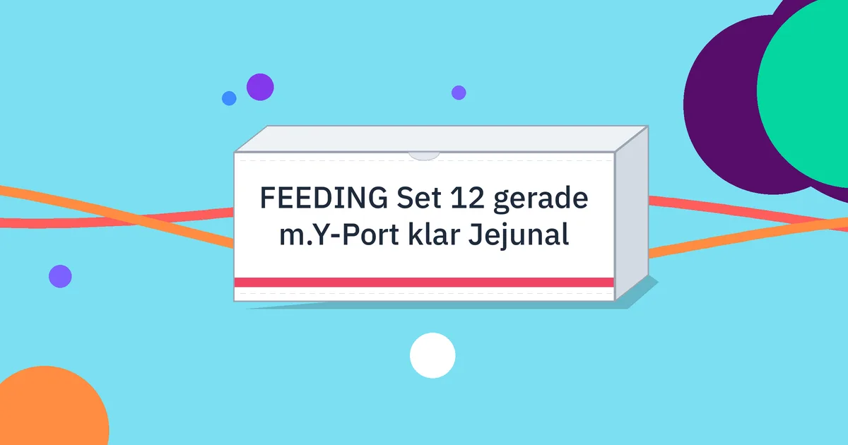 Symbolbild: Packung mit der Aufschrift FEEDING Set 12 gerade m.Y-Port klar Jejunal (PZN 14344536) – Verfügbarkeit und Bezug in Apotheken in Frankfurt am Main