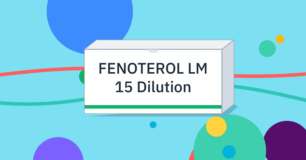 Symbolbild: Packung mit der Aufschrift FENOTEROL LM 15 Dilution (PZN 12847115) – Verfügbarkeit und Bezug in Apotheken in Frankfurt am Main