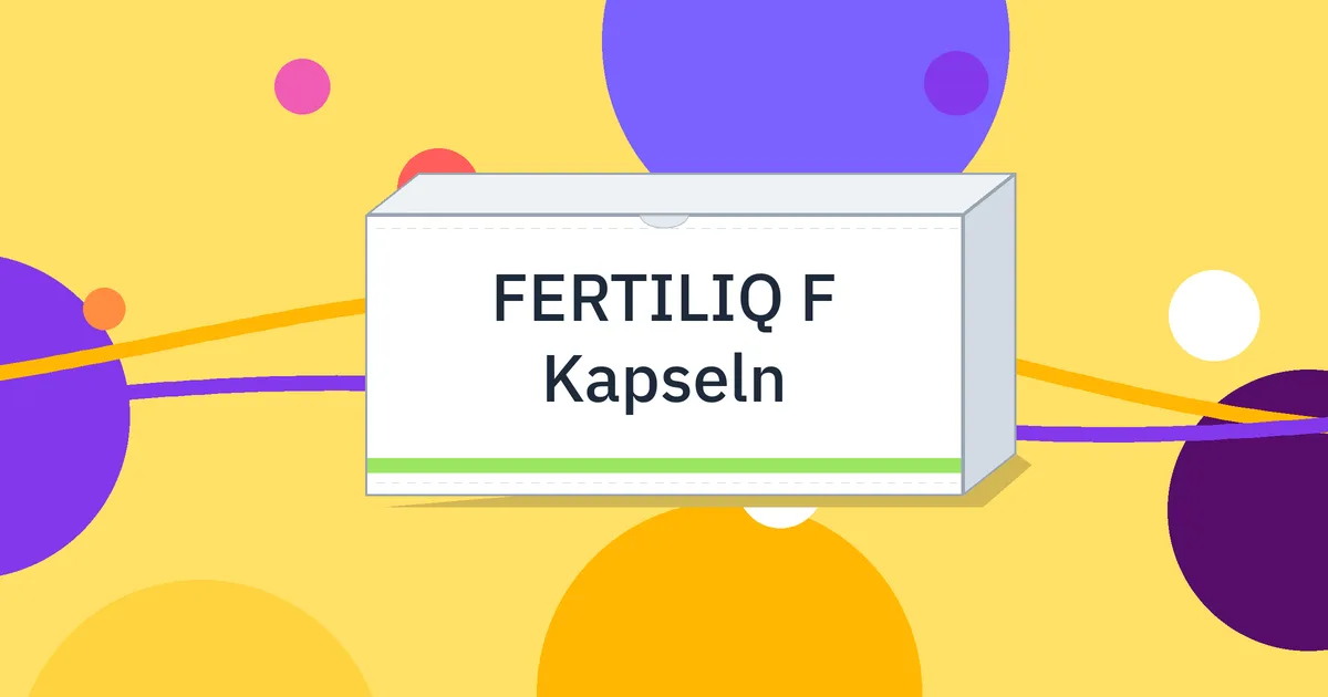 Symbolbild: Packung mit der Aufschrift FERTILIQ F Kapseln (PZN 20081992) – Verfügbarkeit und Bezug in Apotheken in Frankfurt am Main