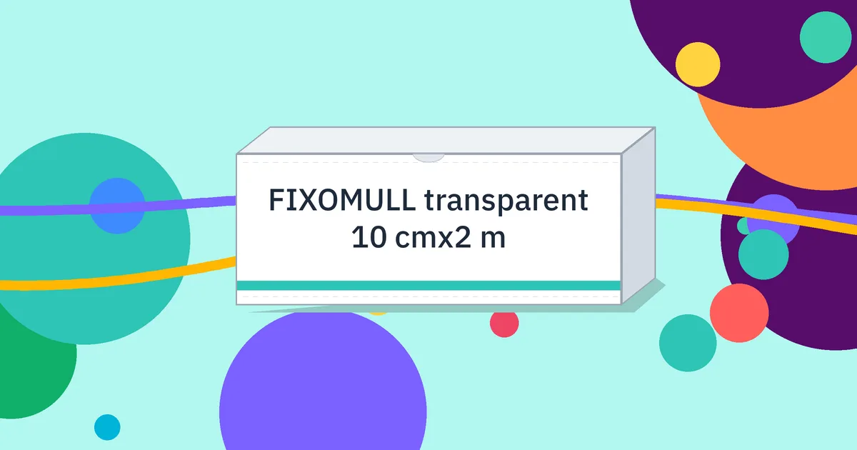 Symbolbild: Packung mit der Aufschrift FIXOMULL transparent 10 cmx2 m (PZN 18124518) – Verfügbarkeit und Bezug in Apotheken in Frankfurt am Main