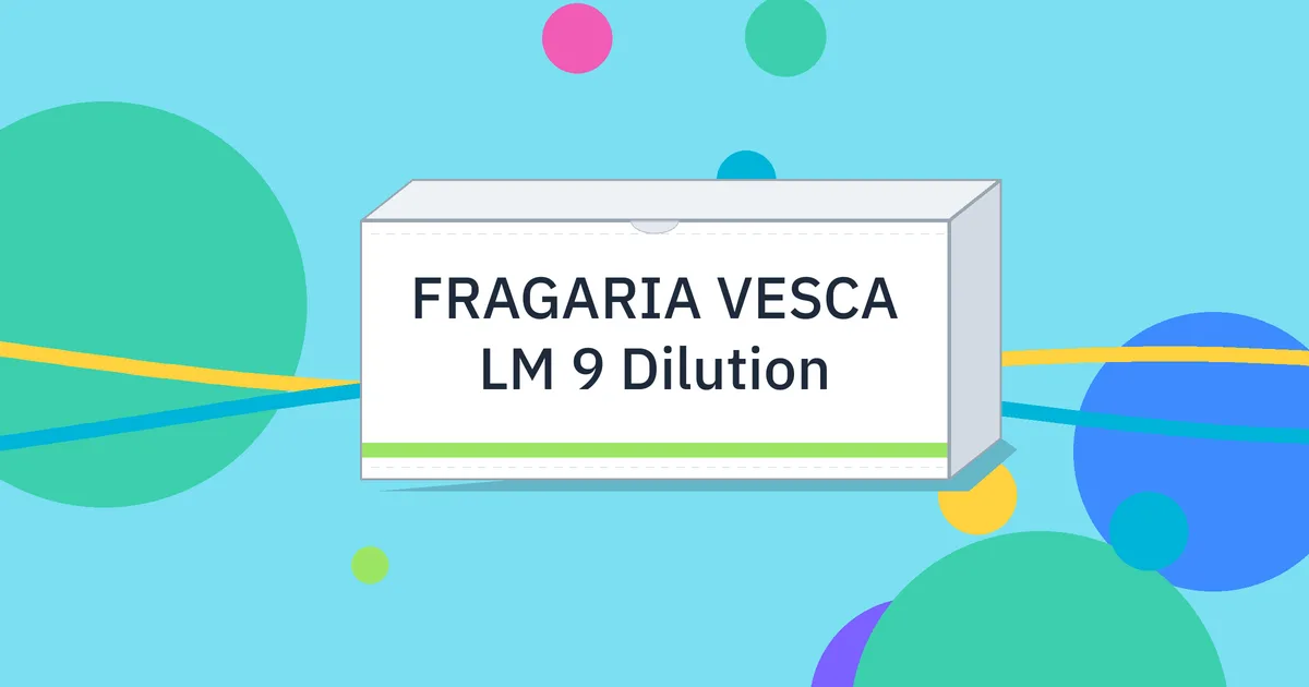 Symbolbild: Packung mit der Aufschrift FRAGARIA VESCA LM 9 Dilution (PZN 13490603) – Verfügbarkeit und Bezug in Apotheken in Frankfurt am Main