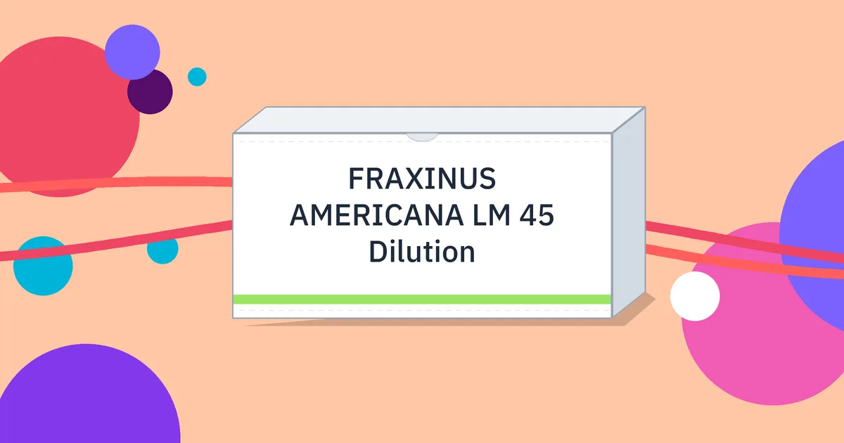 Symbolbild: Packung mit der Aufschrift FRAXINUS AMERICANA LM 45 Dilution (PZN 13491809) – Verfügbarkeit und Bezug in Apotheken in Frankfurt am Main