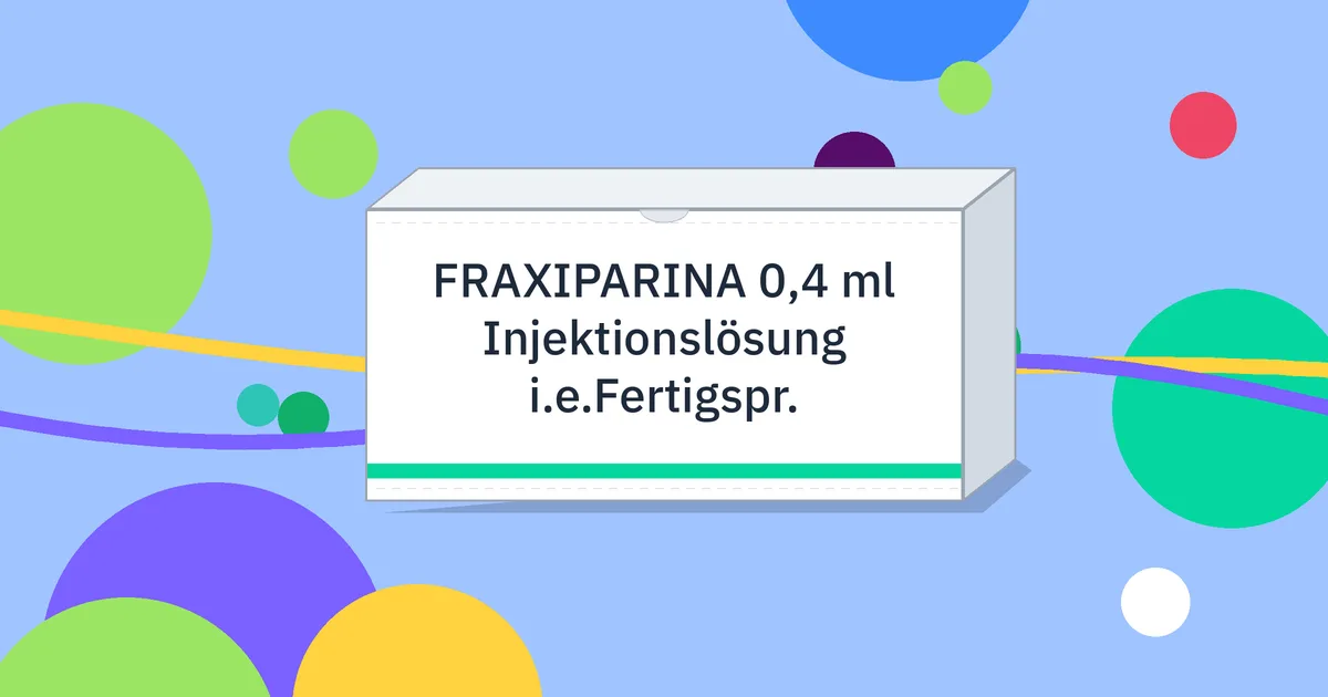 Symbolbild: Packung mit der Aufschrift FRAXIPARINA 0,4 ml Injektionslösung i.e.Fertigspr. (PZN 00885814) – Verfügbarkeit und Bezug in Apotheken in Frankfurt am Main