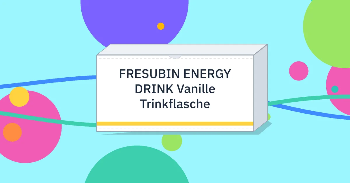 Symbolbild: Packung mit der Aufschrift FRESUBIN ENERGY DRINK Vanille Trinkflasche (PZN 18825735) – Verfügbarkeit und Bezug in Apotheken in Frankfurt am Main