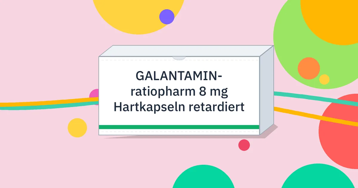 Symbolbild: Packung mit der Aufschrift GALANTAMIN-ratiopharm 8 mg Hartkapseln retardiert (PZN 09300063) – Verfügbarkeit und Bezug in Apotheken in Frankfurt am Main