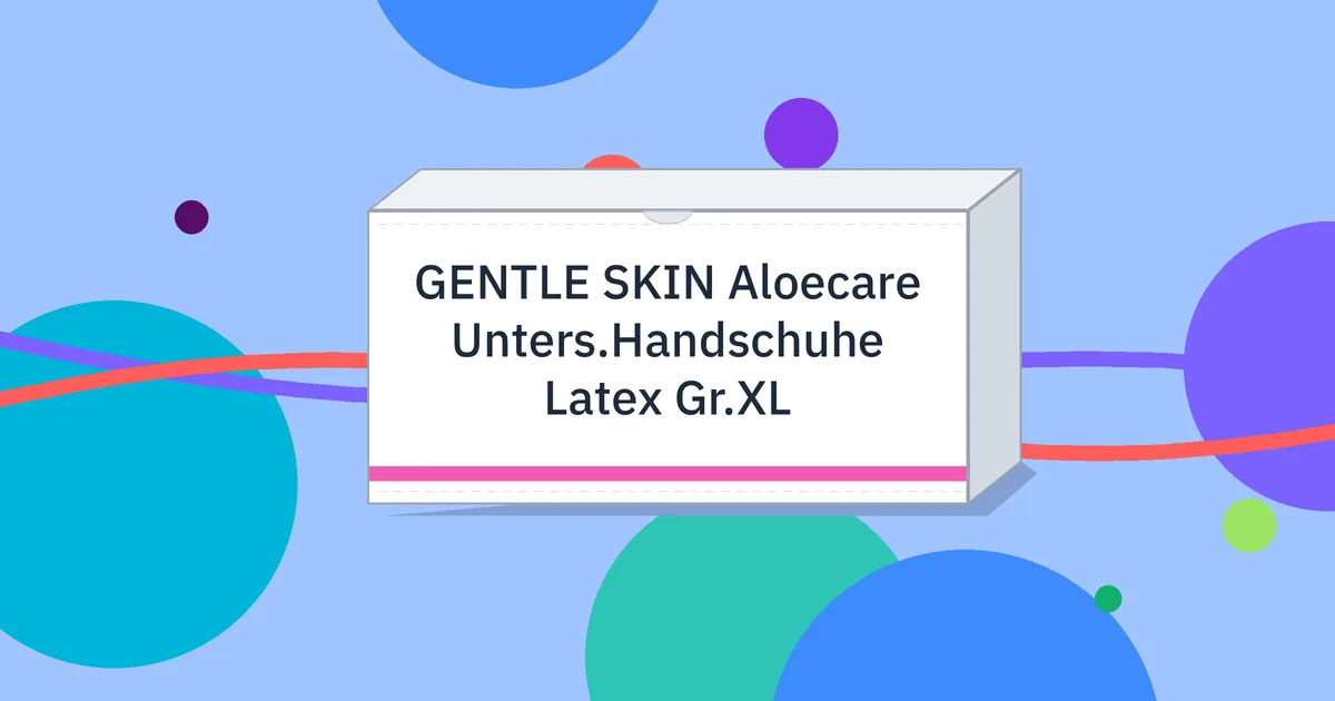 Symbolbild: Packung mit der Aufschrift GENTLE SKIN Aloecare Unters.Handschuhe Latex Gr.XL (PZN 05030247) – Verfügbarkeit und Bezug in Apotheken in Frankfurt am Main