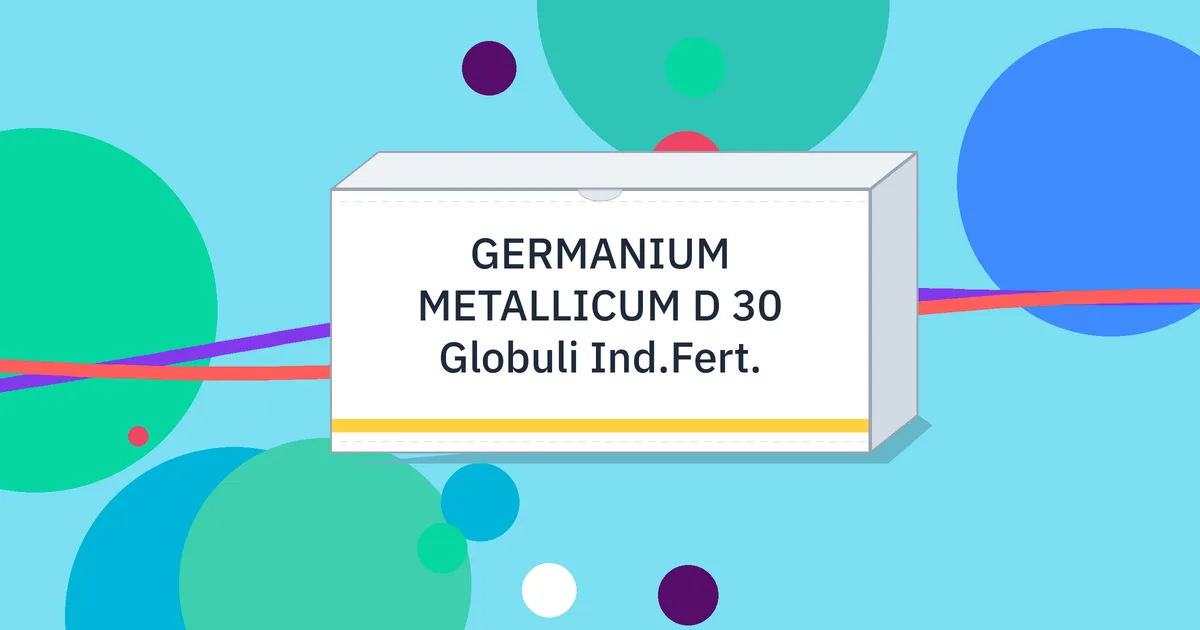 Symbolbild: Packung mit der Aufschrift GERMANIUM METALLICUM D 30 Globuli Ind.Fert. (PZN 17676718) – Verfügbarkeit und Bezug in Apotheken in Frankfurt am Main