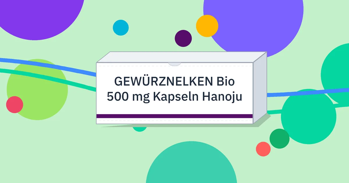 Symbolbild: Packung mit der Aufschrift GEWÜRZNELKEN Bio 500 mg Kapseln Hanoju (PZN 17247561) – Verfügbarkeit und Bezug in Apotheken in Frankfurt am Main