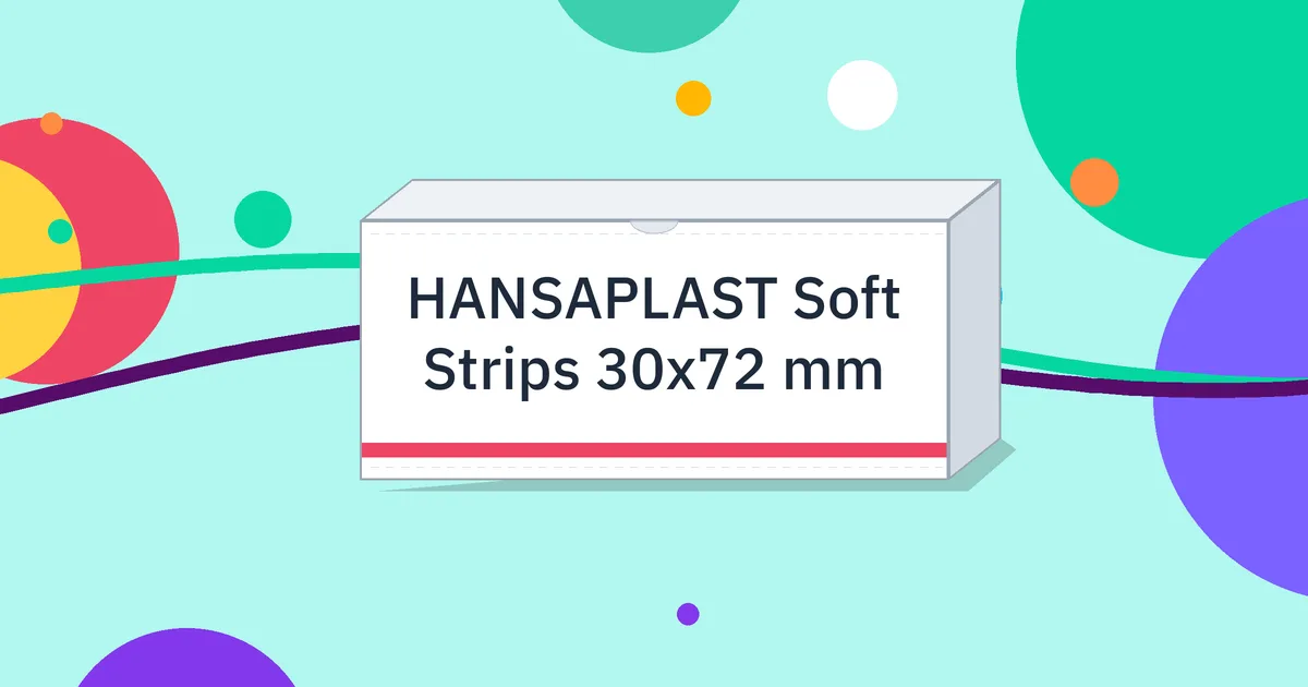 Symbolbild: Packung mit der Aufschrift HANSAPLAST Soft Strips 30x72 mm (PZN 11184457) – Verfügbarkeit und Bezug in Apotheken in Frankfurt am Main