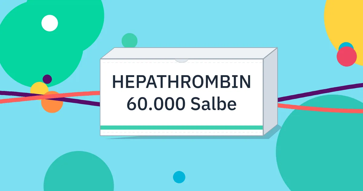 Symbolbild: Packung mit der Aufschrift HEPATHROMBIN 60.000 Salbe (PZN 02068663) – Verfügbarkeit und Bezug in Apotheken in Frankfurt am Main