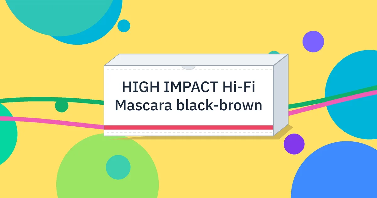 Symbolbild: Packung mit der Aufschrift HIGH IMPACT Hi-Fi Mascara black-brown (PZN 19153746) – Verfügbarkeit und Bezug in Apotheken in Frankfurt am Main