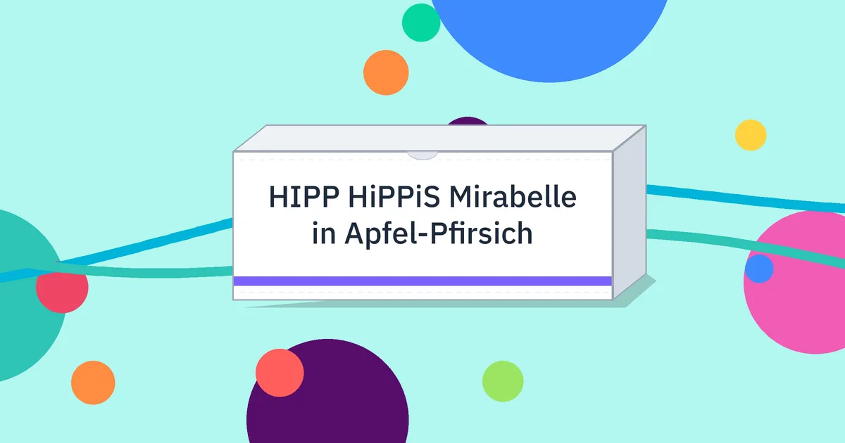 Symbolbild: Packung mit der Aufschrift HIPP HiPPiS Mirabelle in Apfel-Pfirsich (PZN 15262792) – Verfügbarkeit und Bezug in Apotheken in Frankfurt am Main