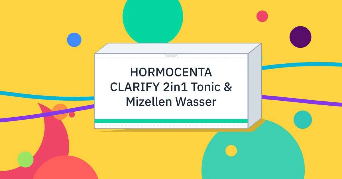 Symbolbild: Packung mit der Aufschrift HORMOCENTA CLARIFY 2in1 Tonic & Mizellen Wasser (PZN 15240661) – Verfügbarkeit und Bezug in Apotheken in Frankfurt am Main