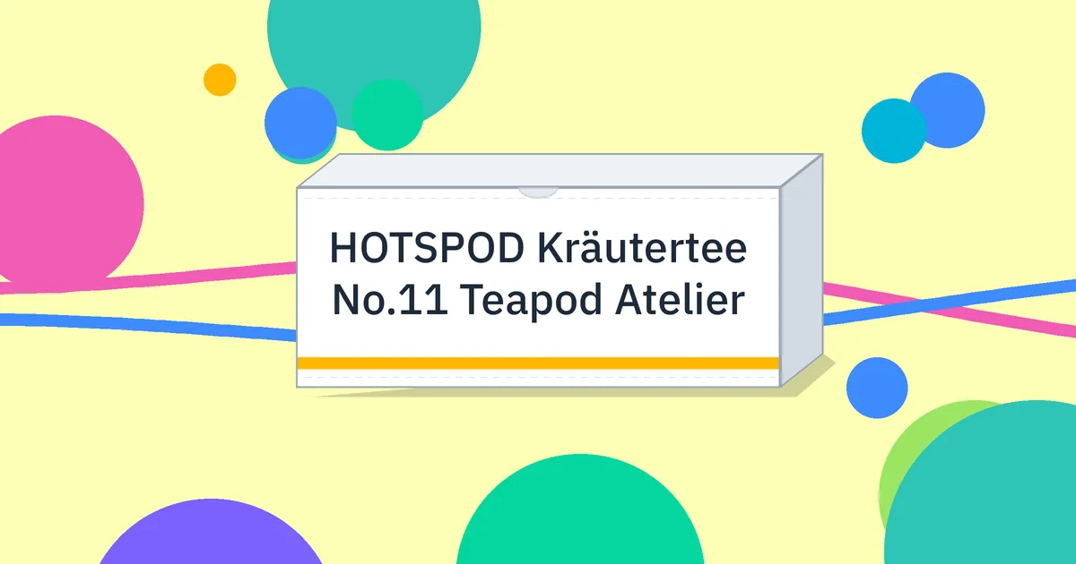 Symbolbild: Packung mit der Aufschrift HOTSPOD Kräutertee No.11 Teapod Atelier (PZN 17895432) – Verfügbarkeit und Bezug in Apotheken in Frankfurt am Main