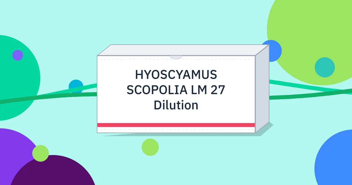Symbolbild: Packung mit der Aufschrift HYOSCYAMUS SCOPOLIA LM 27 Dilution (PZN 13557879) – Verfügbarkeit und Bezug in Apotheken in Frankfurt am Main