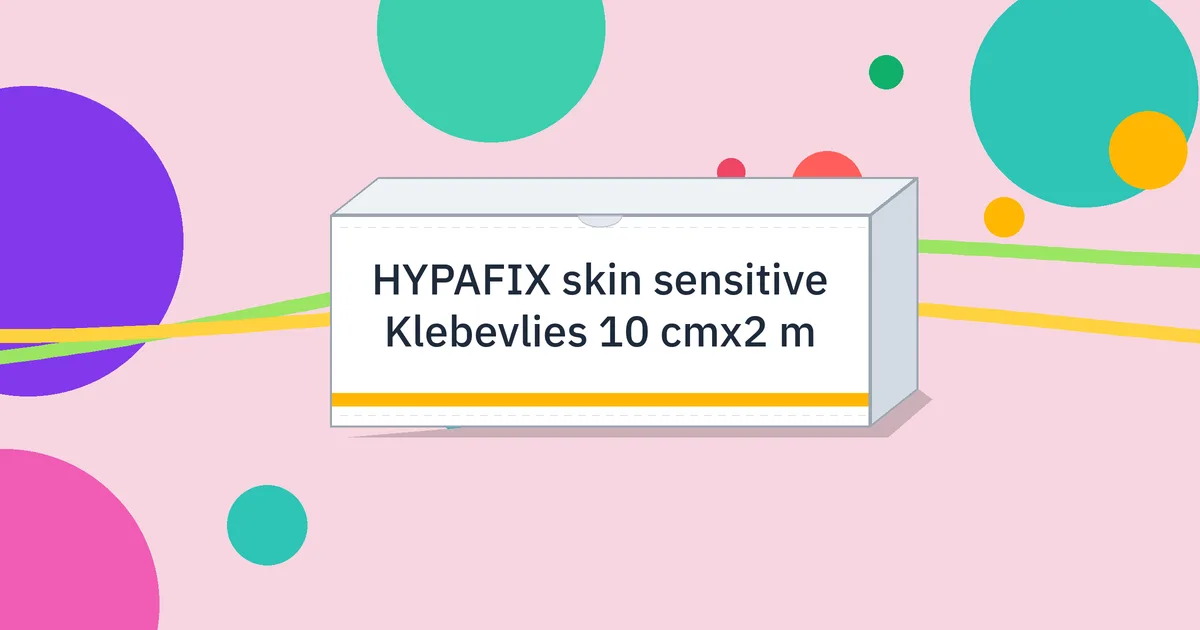 Symbolbild: Packung mit der Aufschrift HYPAFIX skin sensitive Klebevlies 10 cmx2 m (PZN 19095227) – Verfügbarkeit und Bezug in Apotheken in Frankfurt am Main