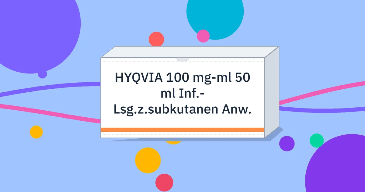 Symbolbild: Packung mit der Aufschrift HYQVIA 100 mg-ml 50 ml Inf.-Lsg.z.subkutanen Anw. (PZN 10003264) – Verfügbarkeit und Bezug in Apotheken in Frankfurt am Main