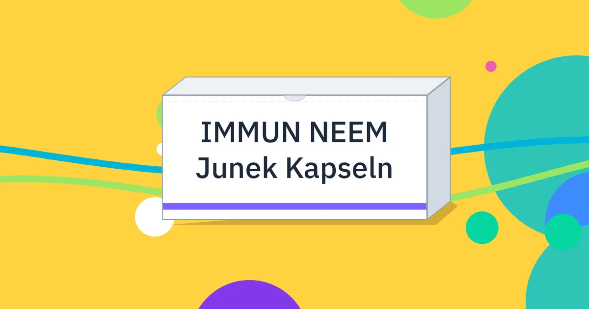 Symbolbild: Packung mit der Aufschrift IMMUN NEEM Junek Kapseln (PZN 00137176) – Verfügbarkeit und Bezug in Apotheken in Frankfurt am Main