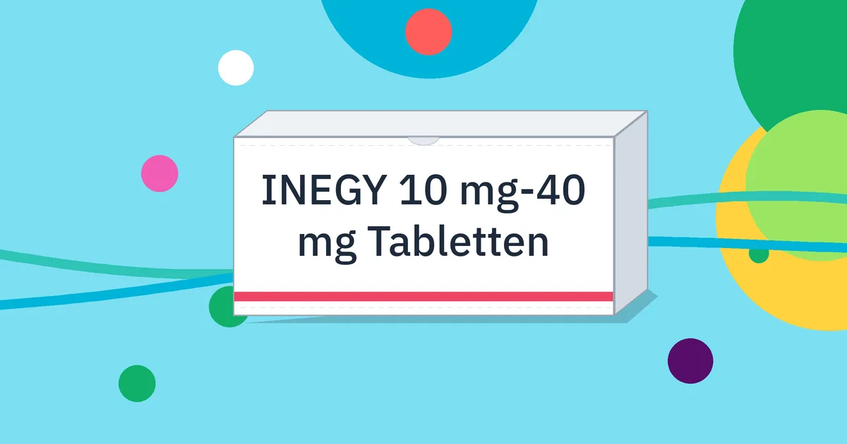Symbolbild: Packung mit der Aufschrift INEGY 10 mg-40 mg Tabletten (PZN 16812266) – Verfügbarkeit und Bezug in Apotheken in Frankfurt am Main