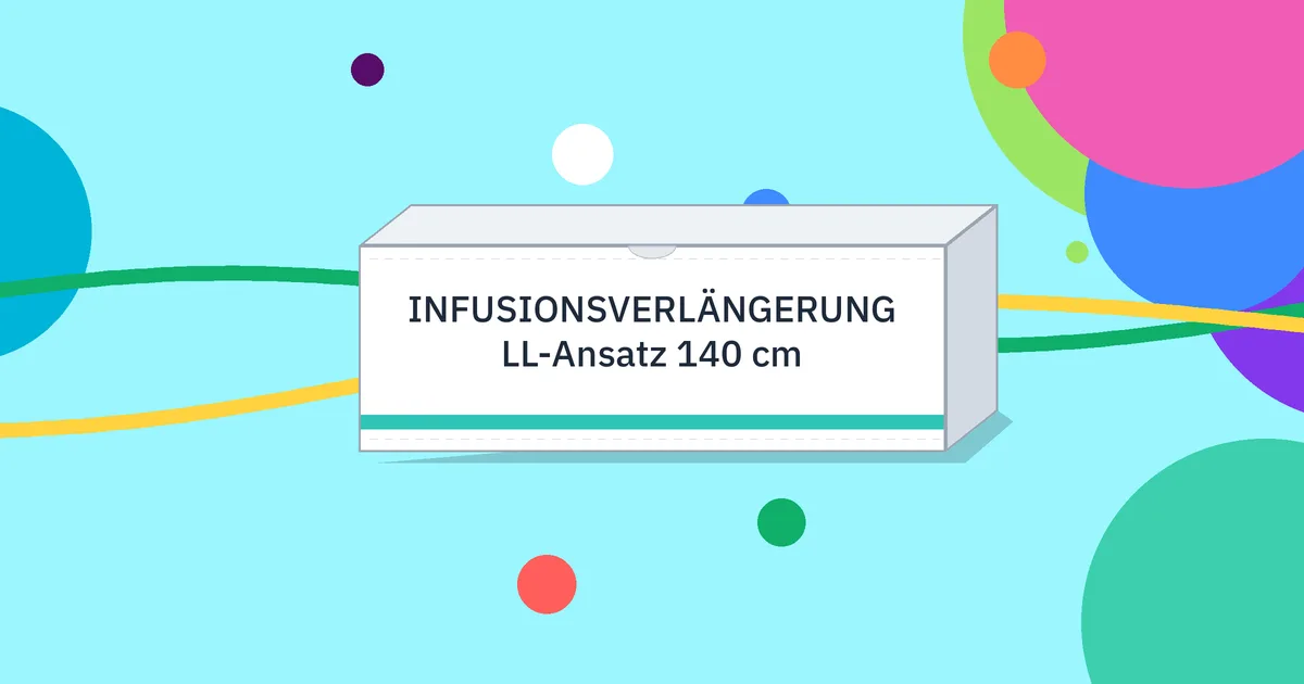 Symbolbild: Packung mit der Aufschrift INFUSIONSVERLÄNGERUNG LL-Ansatz 140 cm (PZN 04500366) – Verfügbarkeit und Bezug in Apotheken in Frankfurt am Main