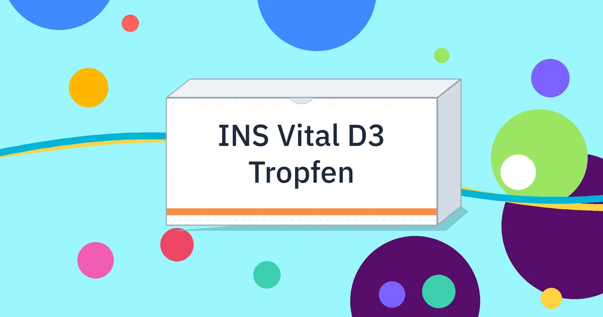 Symbolbild: Packung mit der Aufschrift INS Vital D3 Tropfen (PZN 15388079) – Verfügbarkeit und Bezug in Apotheken in Frankfurt am Main