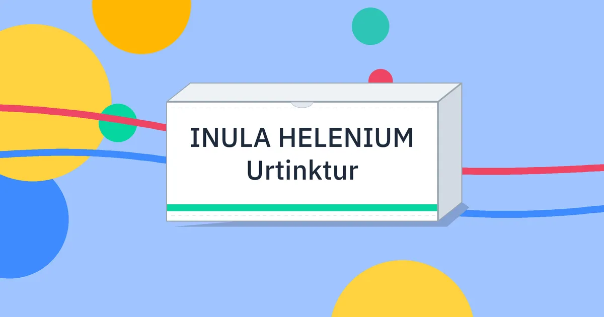 Symbolbild: Packung mit der Aufschrift INULA HELENIUM Urtinktur (PZN 07170449) – Verfügbarkeit und Bezug in Apotheken in Frankfurt am Main