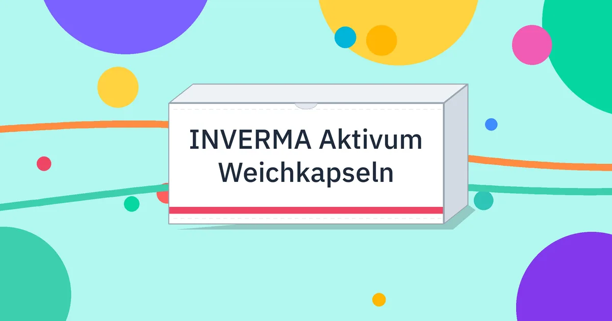 Symbolbild: Packung mit der Aufschrift INVERMA Aktivum Weichkapseln (PZN 13978598) – Verfügbarkeit und Bezug in Apotheken in Frankfurt am Main