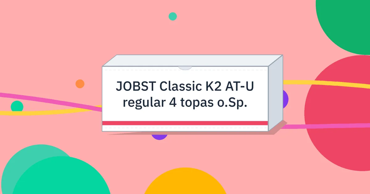 Symbolbild: Packung mit der Aufschrift JOBST Classic K2 AT-U regular 4 topas o.Sp. (PZN 13069737) – Verfügbarkeit und Bezug in Apotheken in Frankfurt am Main