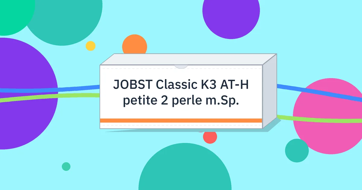 Symbolbild: Packung mit der Aufschrift JOBST Classic K3 AT-H petite 2 perle m.Sp. (PZN 13076648) – Verfügbarkeit und Bezug in Apotheken in Frankfurt am Main