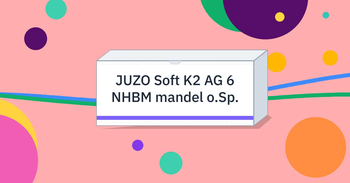 Symbolbild: Packung mit der Aufschrift JUZO Soft K2 AG 6 NHBM mandel o.Sp. (PZN 14997959) – Verfügbarkeit und Bezug in Apotheken in Frankfurt am Main