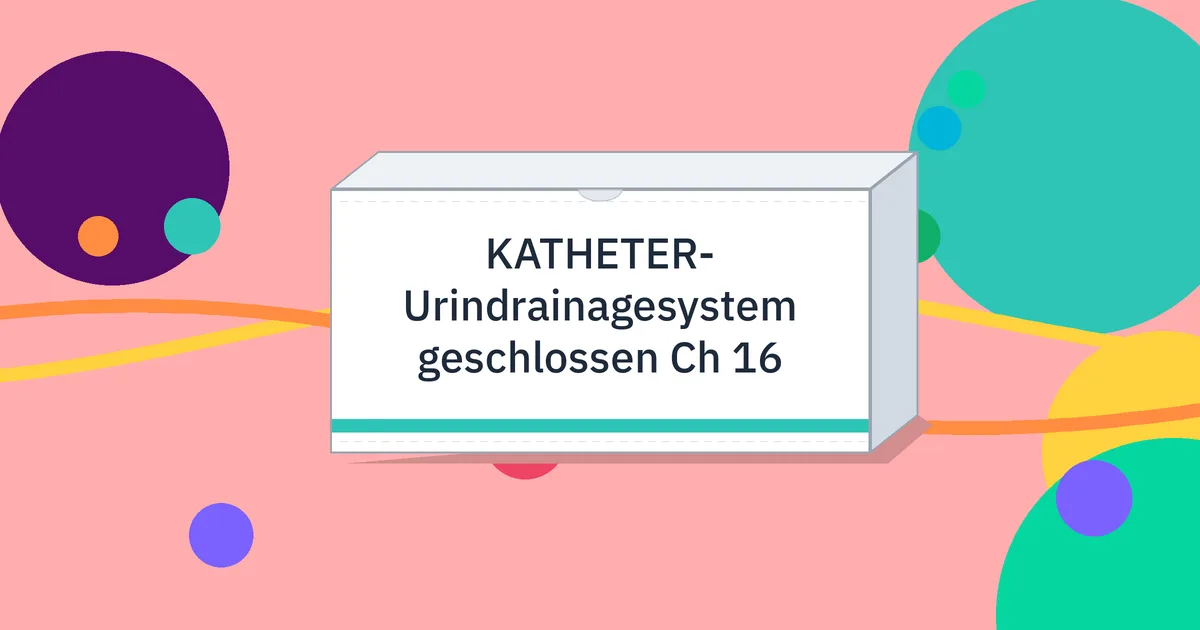 Symbolbild: Packung mit der Aufschrift KATHETER-Urindrainagesystem geschlossen Ch 16 (PZN 05035517) – Verfügbarkeit und Bezug in Apotheken in Frankfurt am Main