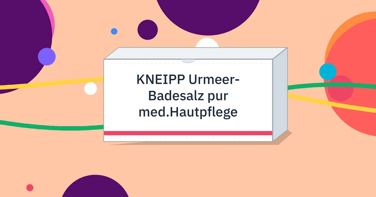 Symbolbild: Packung mit der Aufschrift KNEIPP Urmeer-Badesalz pur med.Hautpflege (PZN 17276189) – Verfügbarkeit und Bezug in Apotheken in Frankfurt am Main