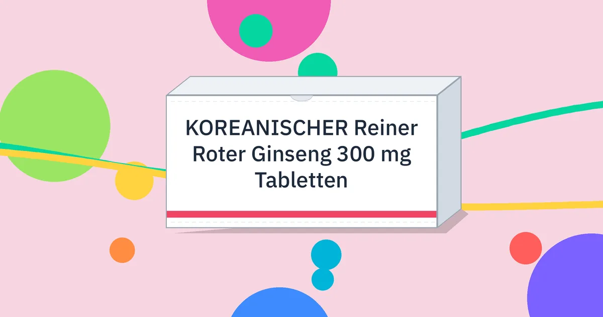 Symbolbild: Packung mit der Aufschrift KOREANISCHER Reiner Roter Ginseng 300 mg Tabletten (PZN 03157601) – Verfügbarkeit und Bezug in Apotheken in Frankfurt am Main