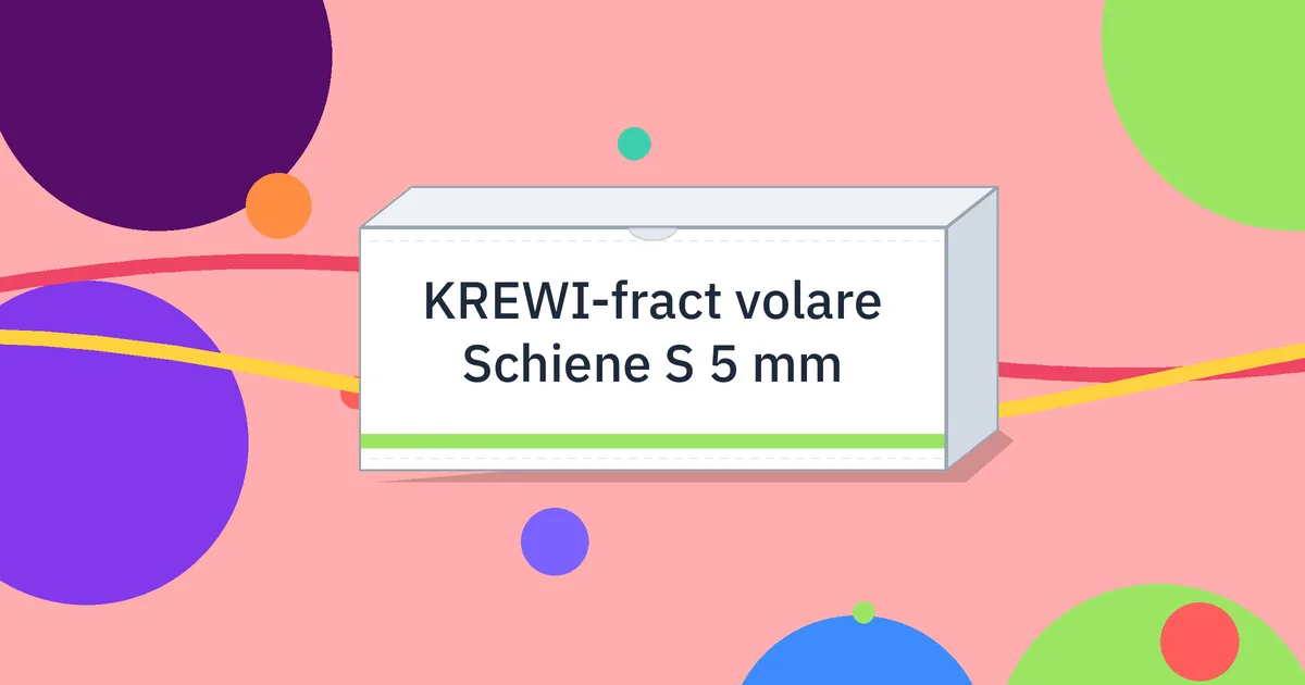 Symbolbild: Packung mit der Aufschrift KREWI-fract volare Schiene S 5 mm (PZN 17300982) – Verfügbarkeit und Bezug in Apotheken in Frankfurt am Main