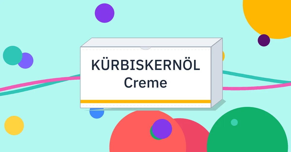 Symbolbild: Packung mit der Aufschrift KÜRBISKERNÖL Creme (PZN 19338380) – Verfügbarkeit und Bezug in Apotheken in Frankfurt am Main