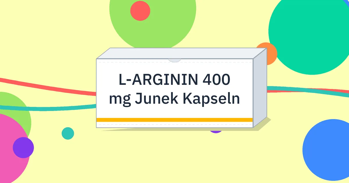 Symbolbild: Packung mit der Aufschrift L-ARGININ 400 mg Junek Kapseln (PZN 00132167) – Verfügbarkeit und Bezug in Apotheken in Frankfurt am Main